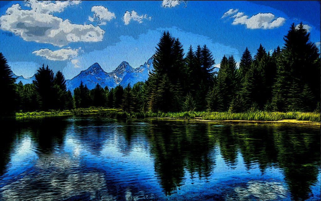 Mountain Lakescape - YOUnique Designs